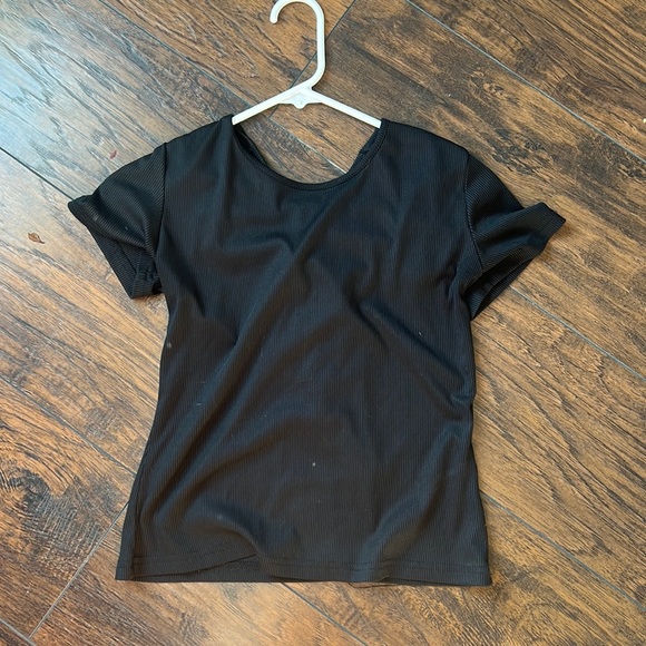 ROMWE | Tops | Basic Black Tee Great For Layering | Poshmark